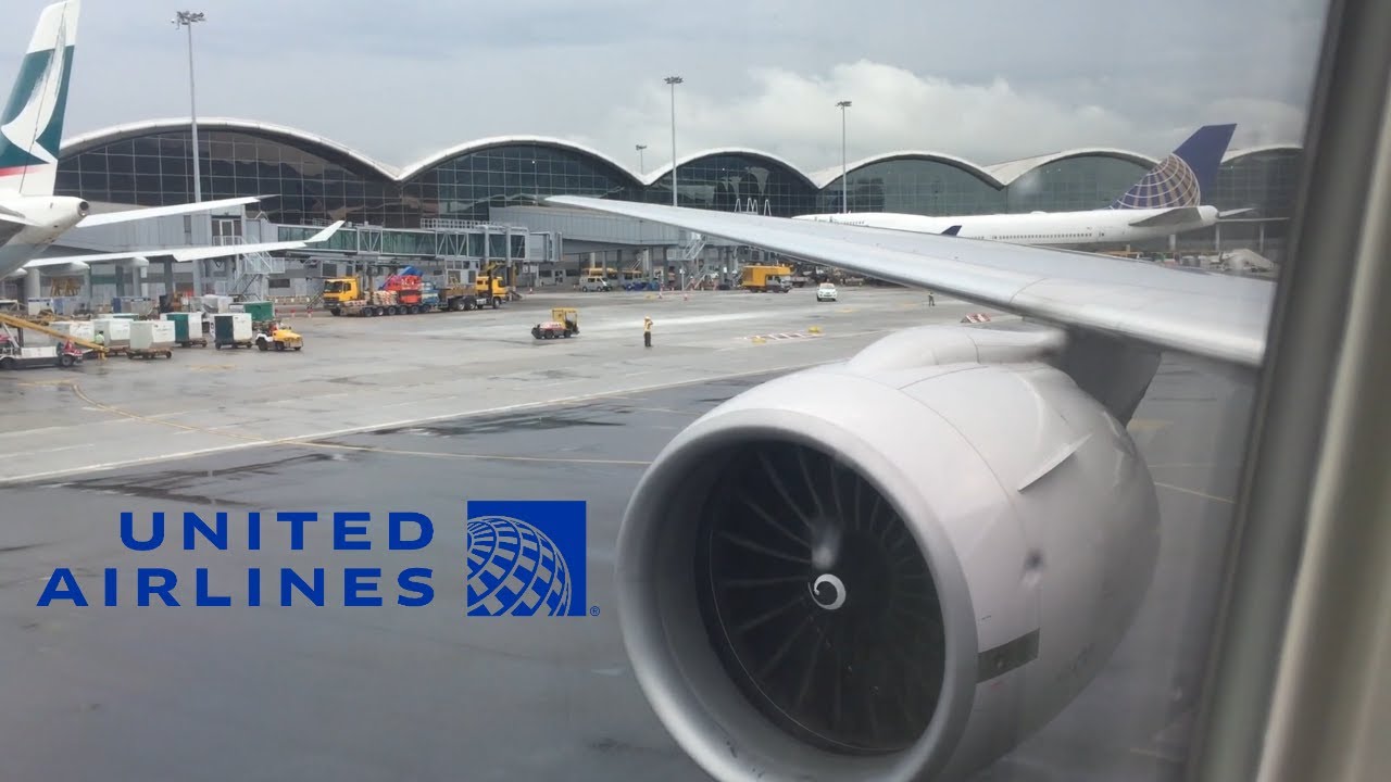 GE90 Engine Startup - Boeing 777-200 - United Airlines - Hong Kong ...