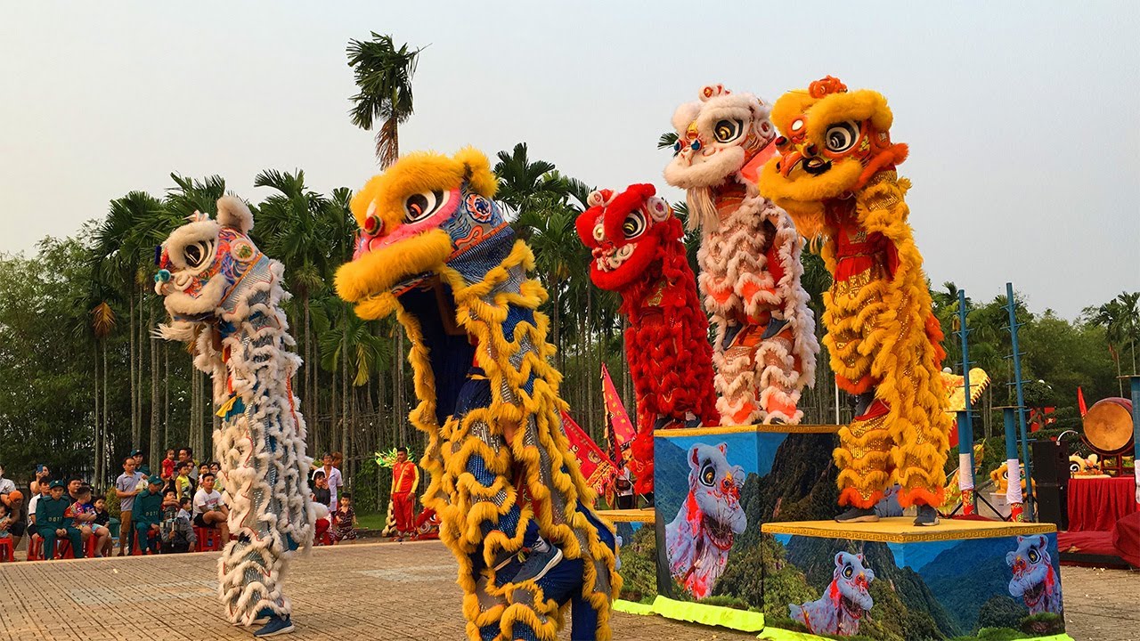 Best Lion dance 2024 | 5 lion dance by Thien Long Mon | Nga Ba Giong ...