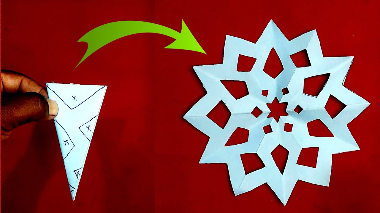 How to make Star snowflakes out of paper |Paper Snowflakes :- 70 |diy ...