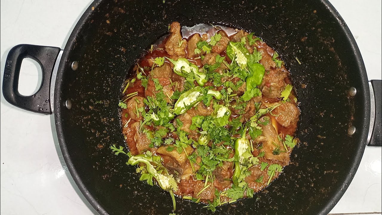 How to cook simple shinwari mutton karahi by life with sheen - YouTube