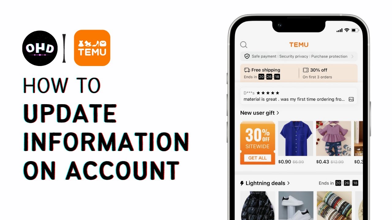 How To Update Information On Temu Account - YouTube