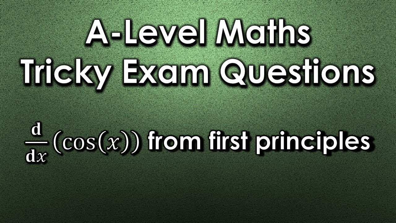 A-Level Maths: Tricky Exam Question - How to Prove the derivative of ...