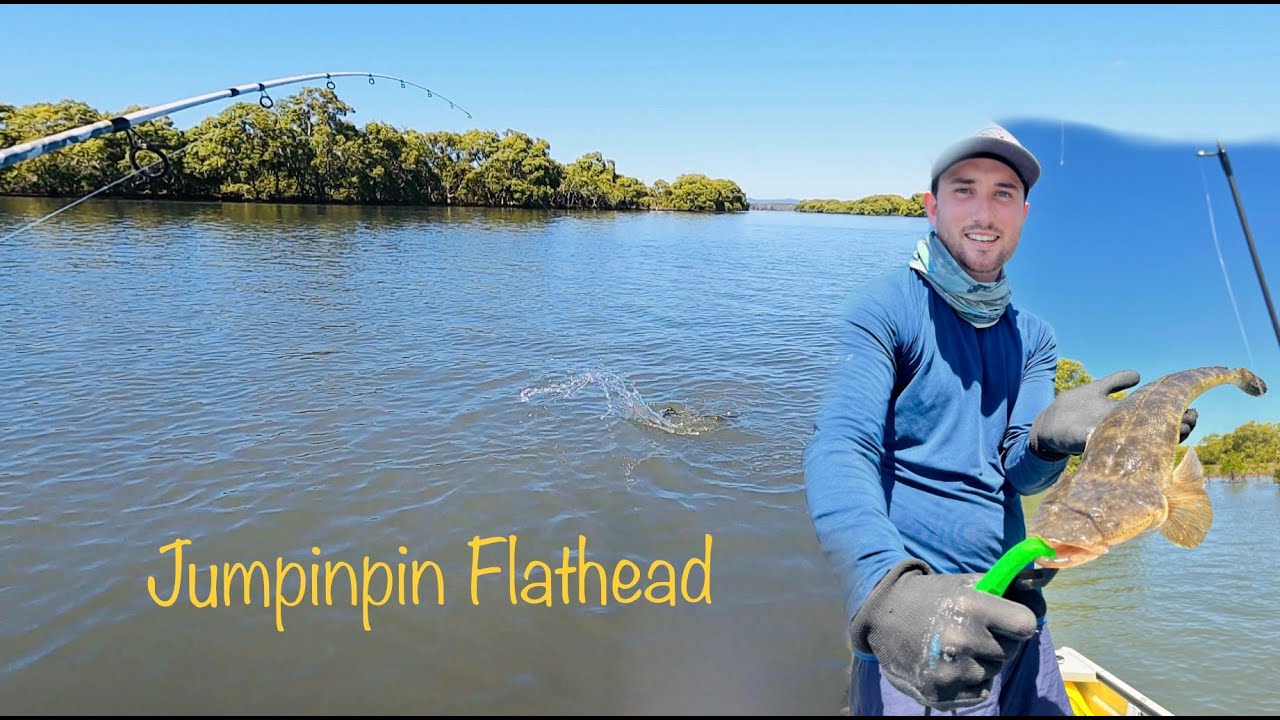 Nice Flathead caught fishing at Jumpinpin Gold Coast! - YouTube