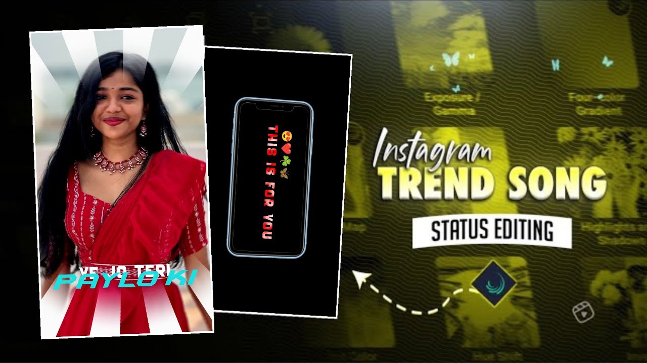 90's Hindi Old Song Lyrics Video Editing | Instagram Trending Hindi Old ...