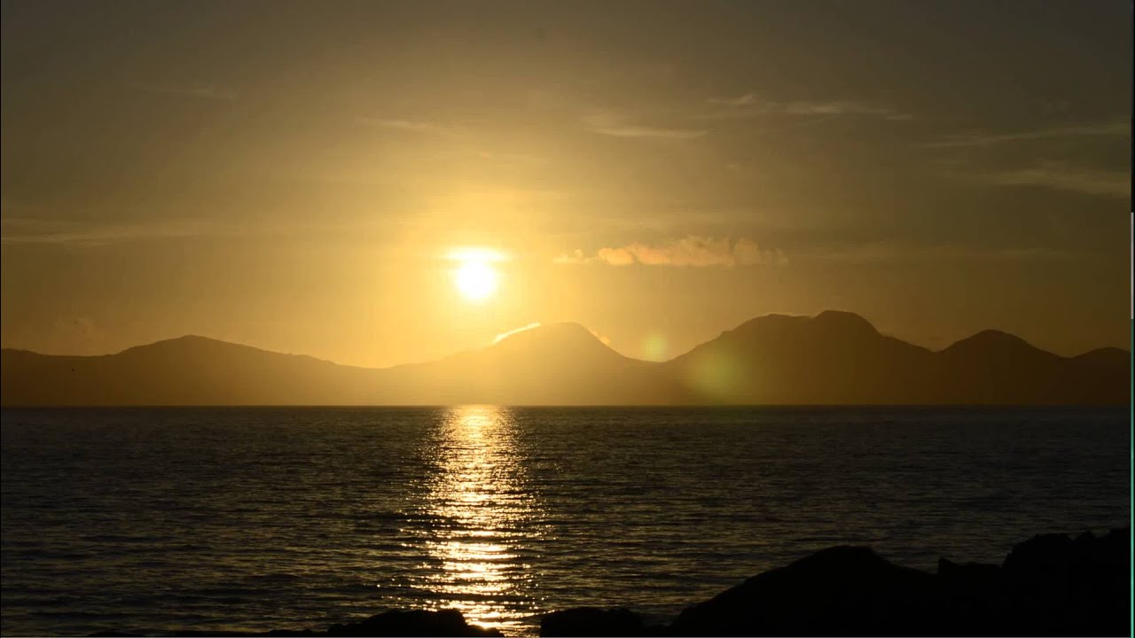 Sunset from Port Ban Holiday Park - YouTube