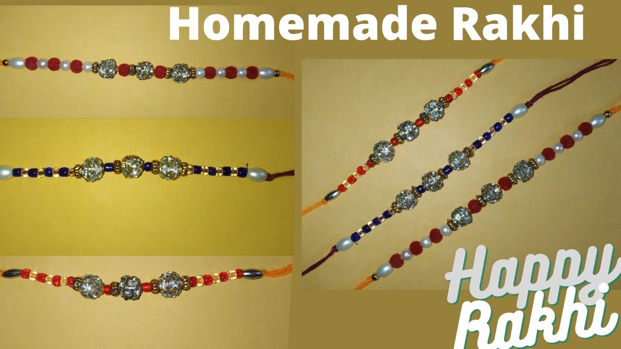 homemade rakhi // easy and simple rakhi at home - YouTube