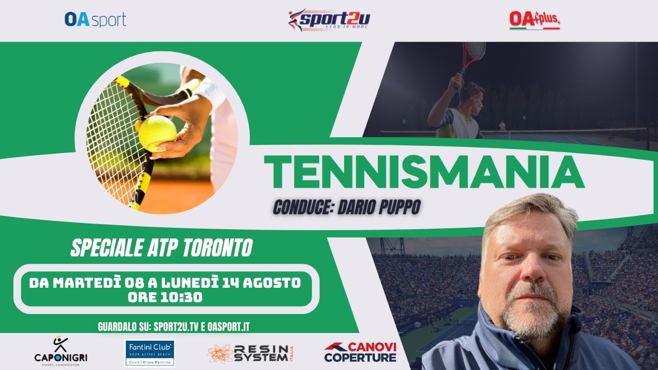 Speciale ATP Toronto in live TennisMania 🎾 l'11 agosto 2023 - YouTube