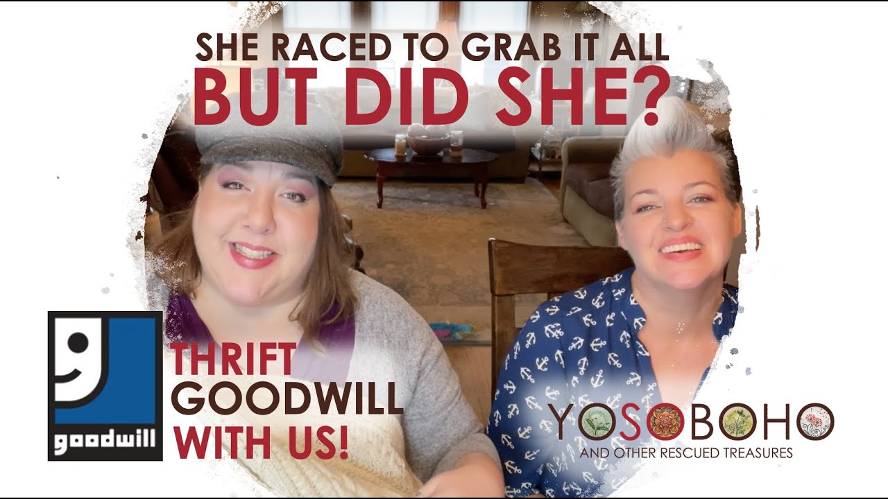 She tried to find it all first! 😆Thrift Shop GOODWILL with us! 💙Come ...