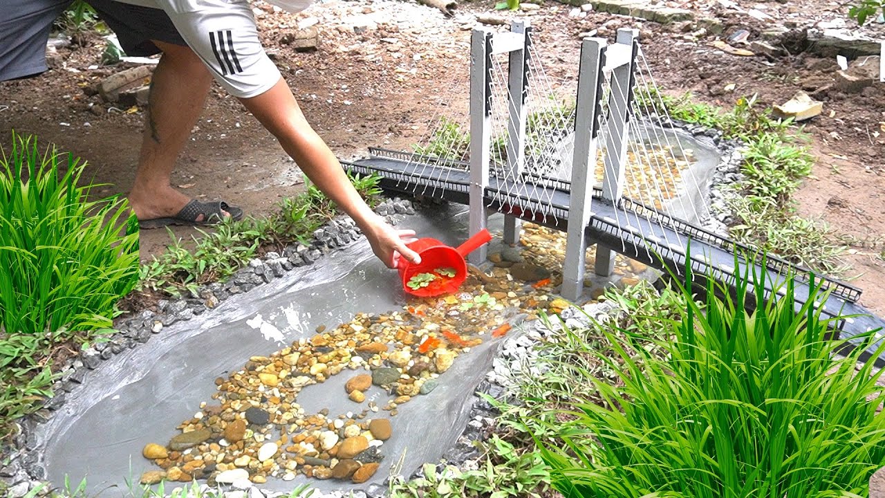 A mini bridge combined with a beautiful aquarium || Creation D - YouTube