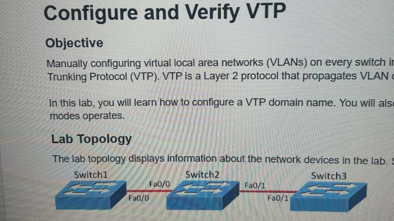 Configuring and Verifying VTP Boson NetSim Lab - YouTube