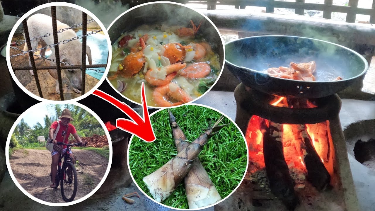 HOW TO COOK GINATAANG TAMBO WITH CRABS , SHRIMP AND CORN FOR LUNCH ...