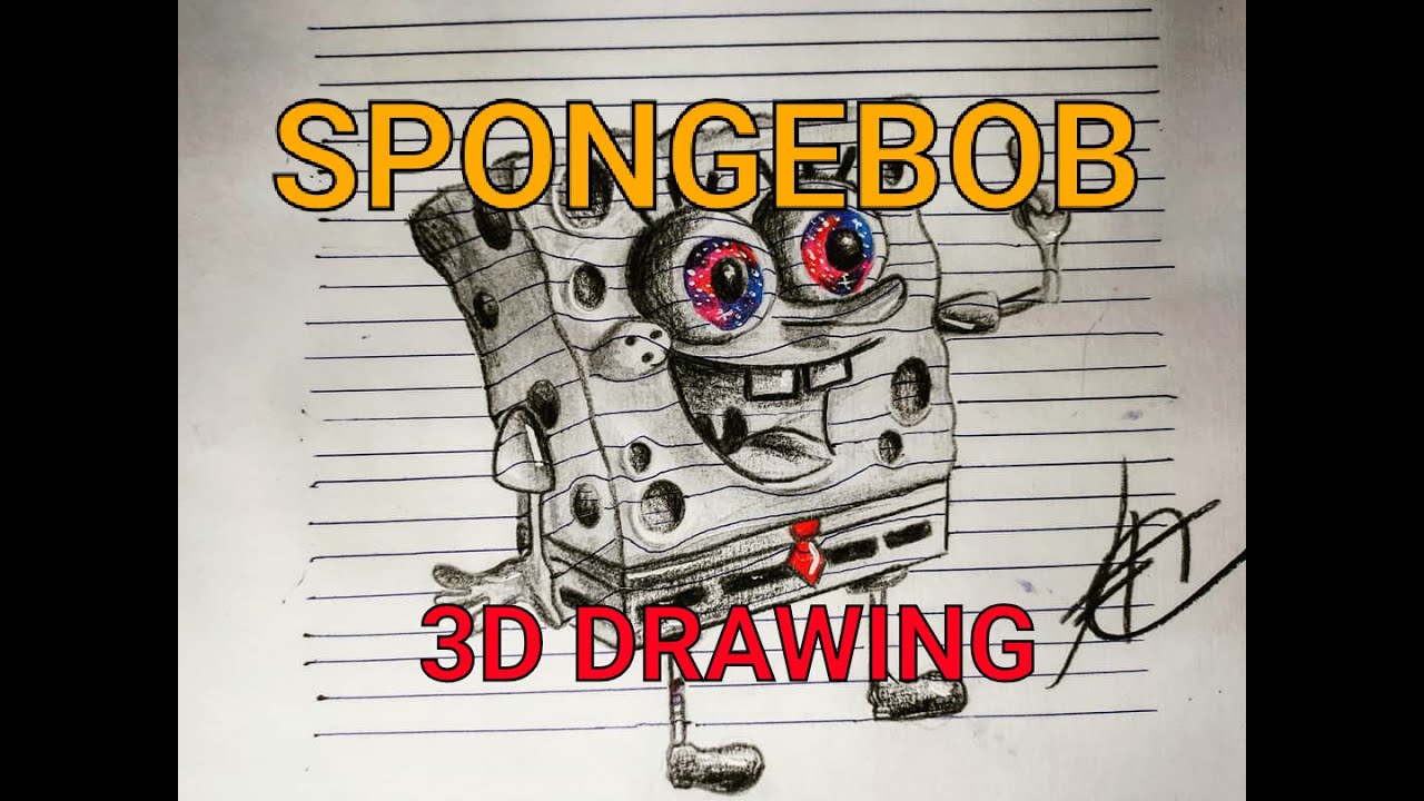 Draw a 3D SPONGEBOB in a few minutes - YouTube