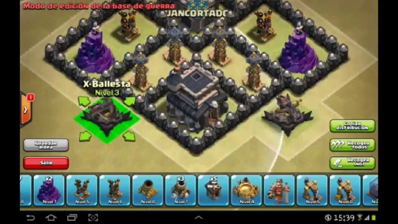 #1 diseño de aldea th9 para guerra- clash of clans - YouTube