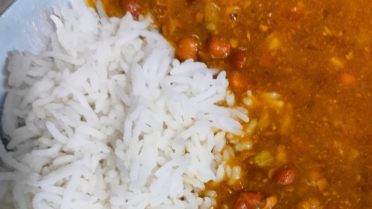 how lunch Karen white chawal black chhole - YouTube