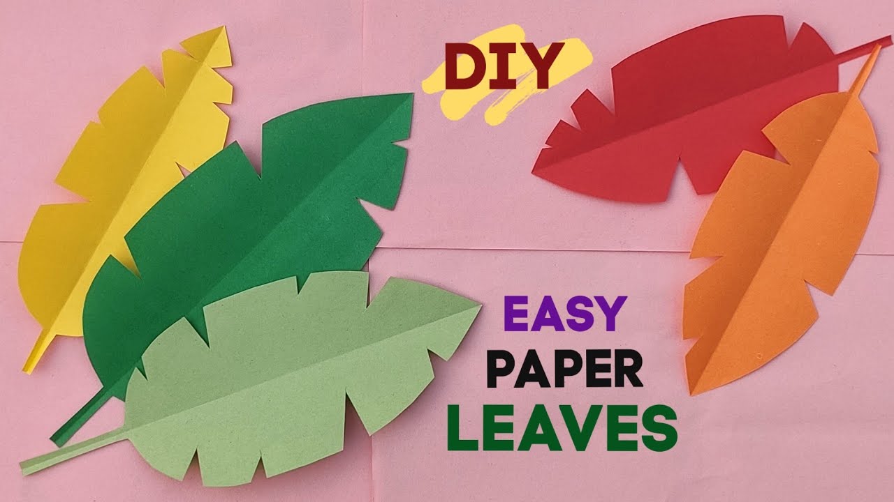 How to Make Paper Leaves/How to Cut a Paper Leaf DIY/Paper Leaves ...