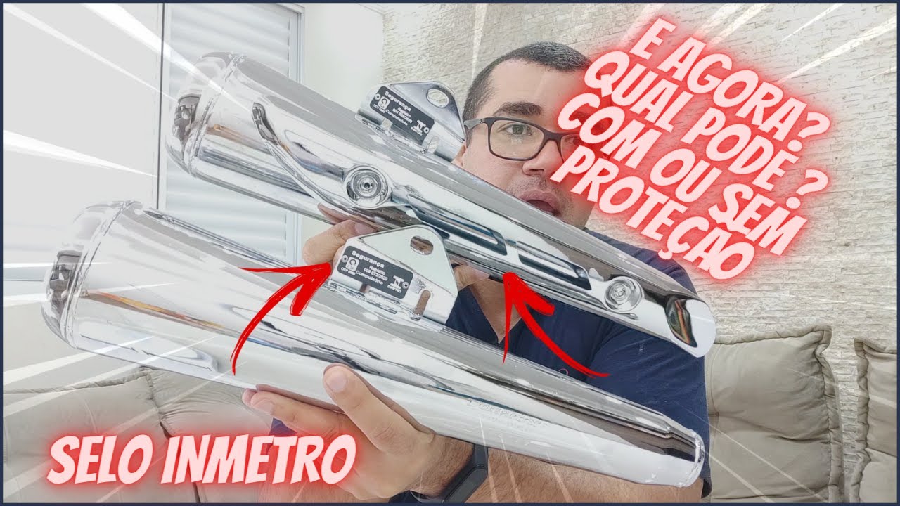 [SELO INMETRO]Escapamento Com Protetor Estralador ou Esportivo Multa ...