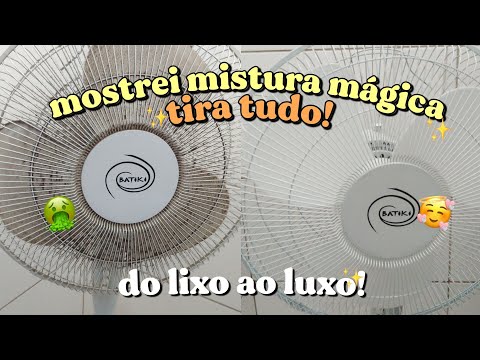 COMO LIMPAR UM VENTILADOR IMUNDO USANDO UMA MISTURA MÁGICA. MEU VENTILADOR FICOU INCRIVELMENTE NOVO!