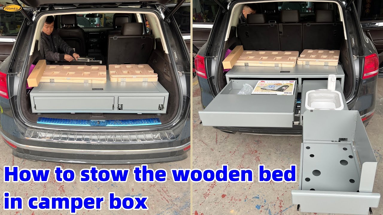 How to stow the wooden bed in camper box| Universal Model Metal Camping ...