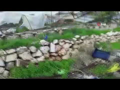 Seydikemer'de hortum seraları yıktı geçti