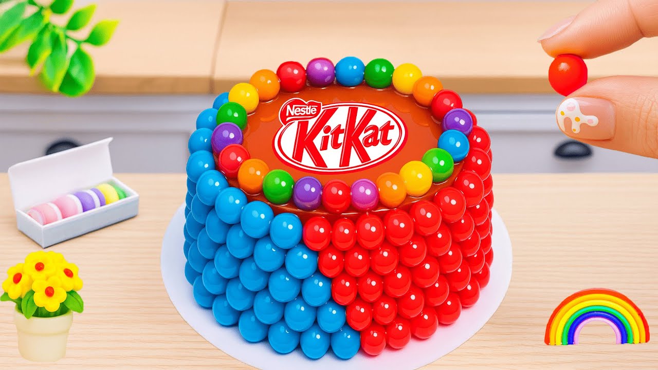 Magical Rainbow Cake🌈How To Make Blue & Red Rainbow Cake🌈HT Mini Cakes ...