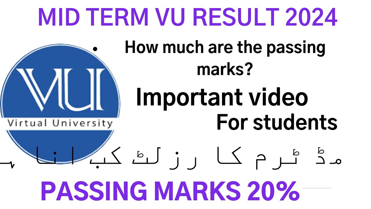 Vu midterm result 2024 || passing Creteria || Passing marks Mid term ...