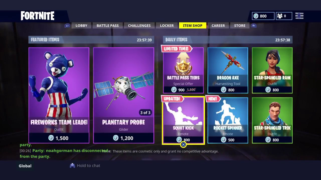 Fortnite- Updated emote :Squat kick ! - YouTube