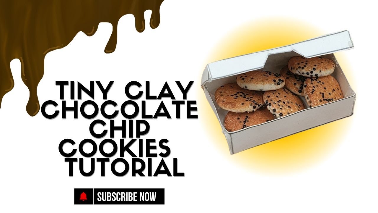🍪 How to Make TINY Clay Chocolate Chip Cookies | Miniature Food ...