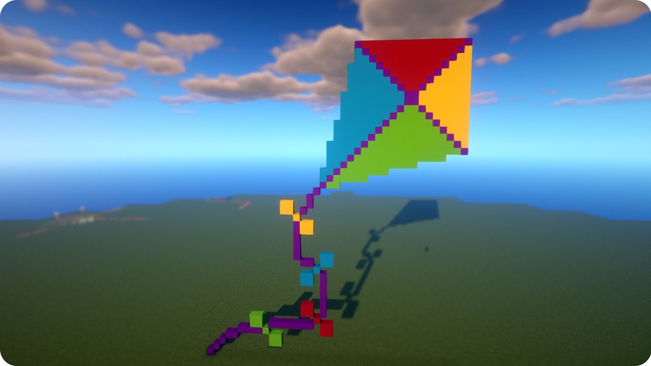 Large Kite Pixel Art - Decoration in Minecraft #Shorts - YouTube
