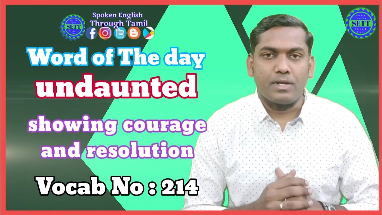undaunted tamil meaning | pronunciation & a sentence | Spoken English ...
