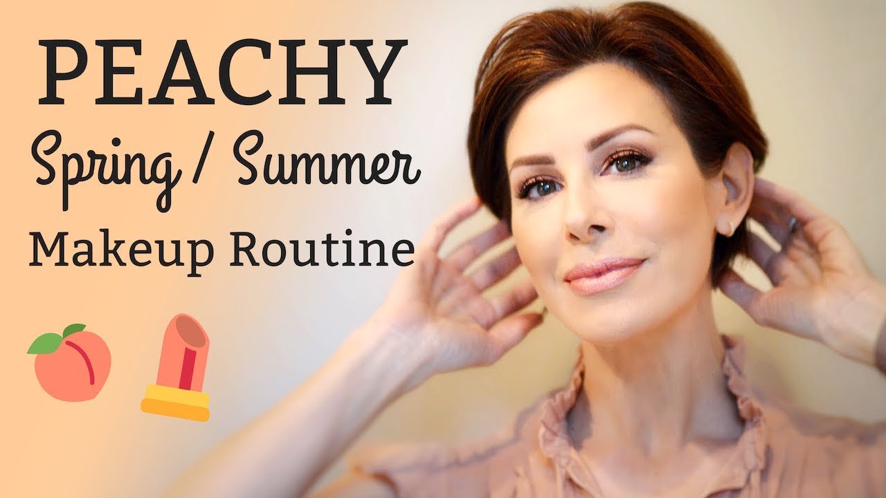 Peachy Spring-Summer Makeup Routine 🍑| Dominique Sachse - YouTube