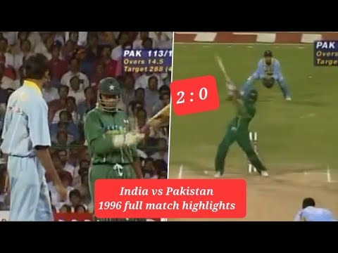 India vs Pakistan CWC 1996 FULL MATCH HIGHLIGHTS 2 : 0 @BANGALORE - YouTube