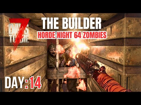 Day 14 Horde Night 64 zombies #ps5 #7d2d #7dtdps5 #survival #xbox - YouTube