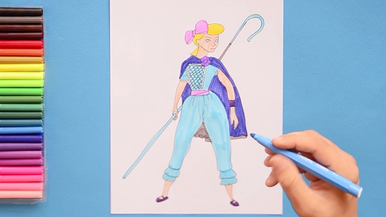 How to draw Little Bo Peep - Disney Toy Story - YouTube
