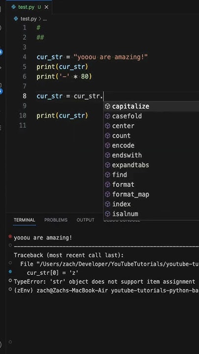 Replace Letters In A String With Python #Coding #Python #casedigital - YouTube