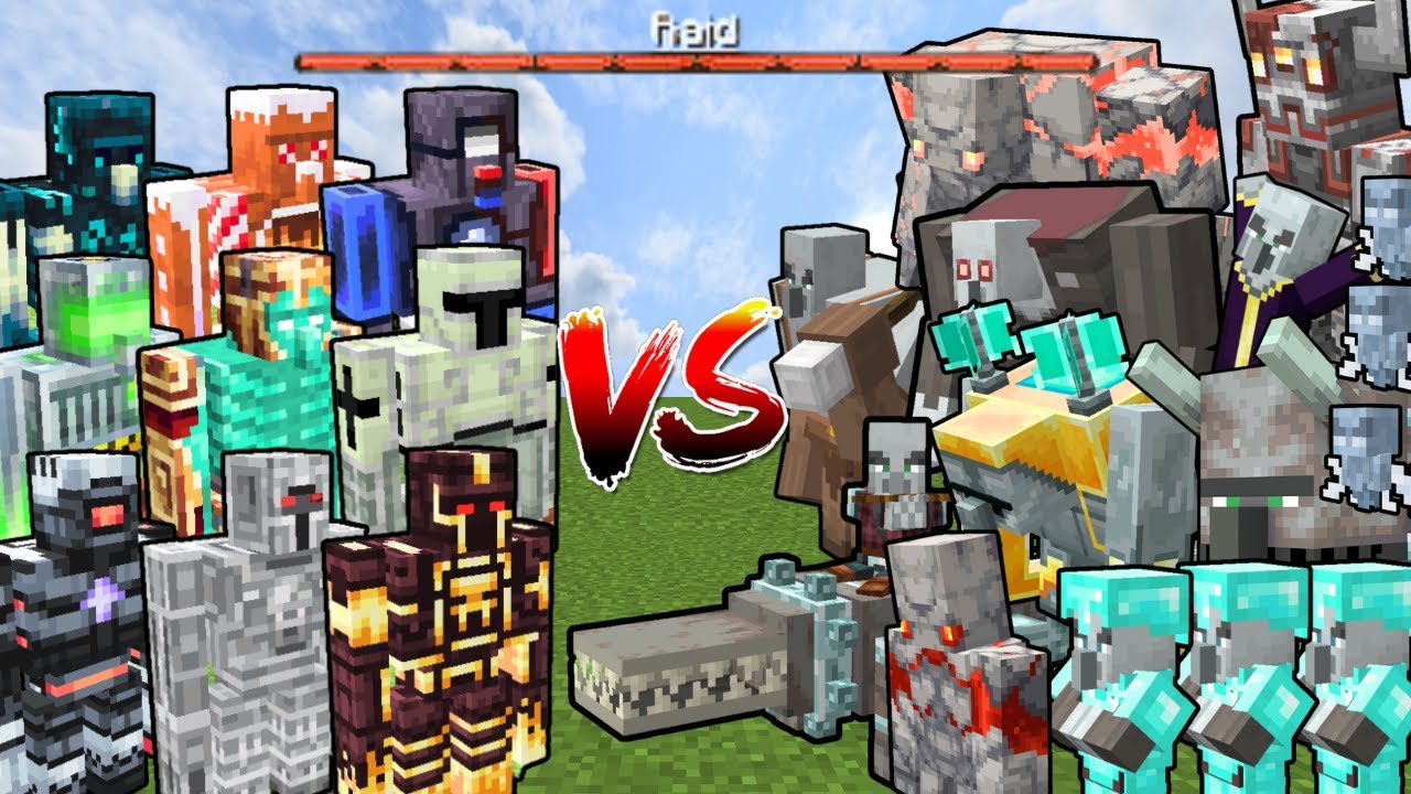 EVERY MINECRAFT MODULAR GOLEM x5 vs ULTRA MODDED RAID (7 WAVES ...