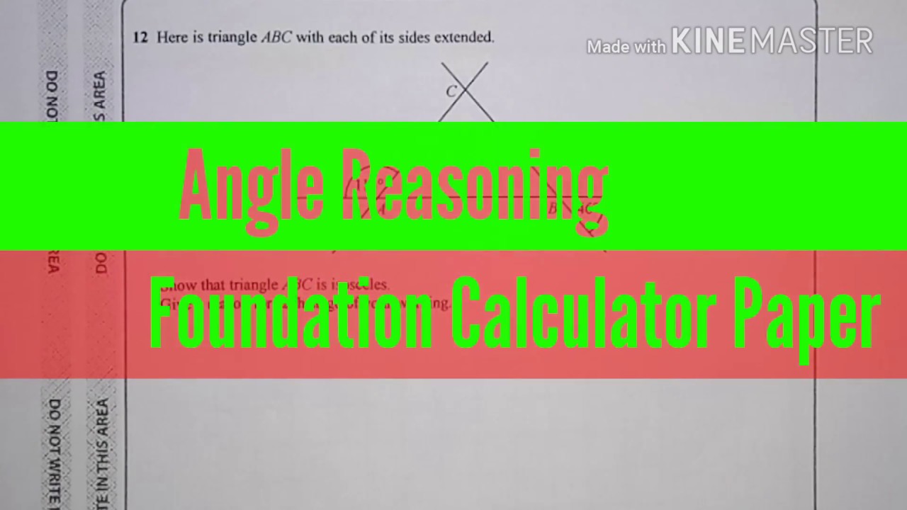 Angle Reasoning Foundation New GCSE (9-1) Calculator Exam Question ...
