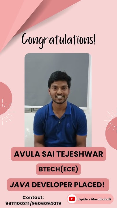 Student Successfully Placed | Java Full Stack Development | Jspiders Marathahalli | A Sai ...