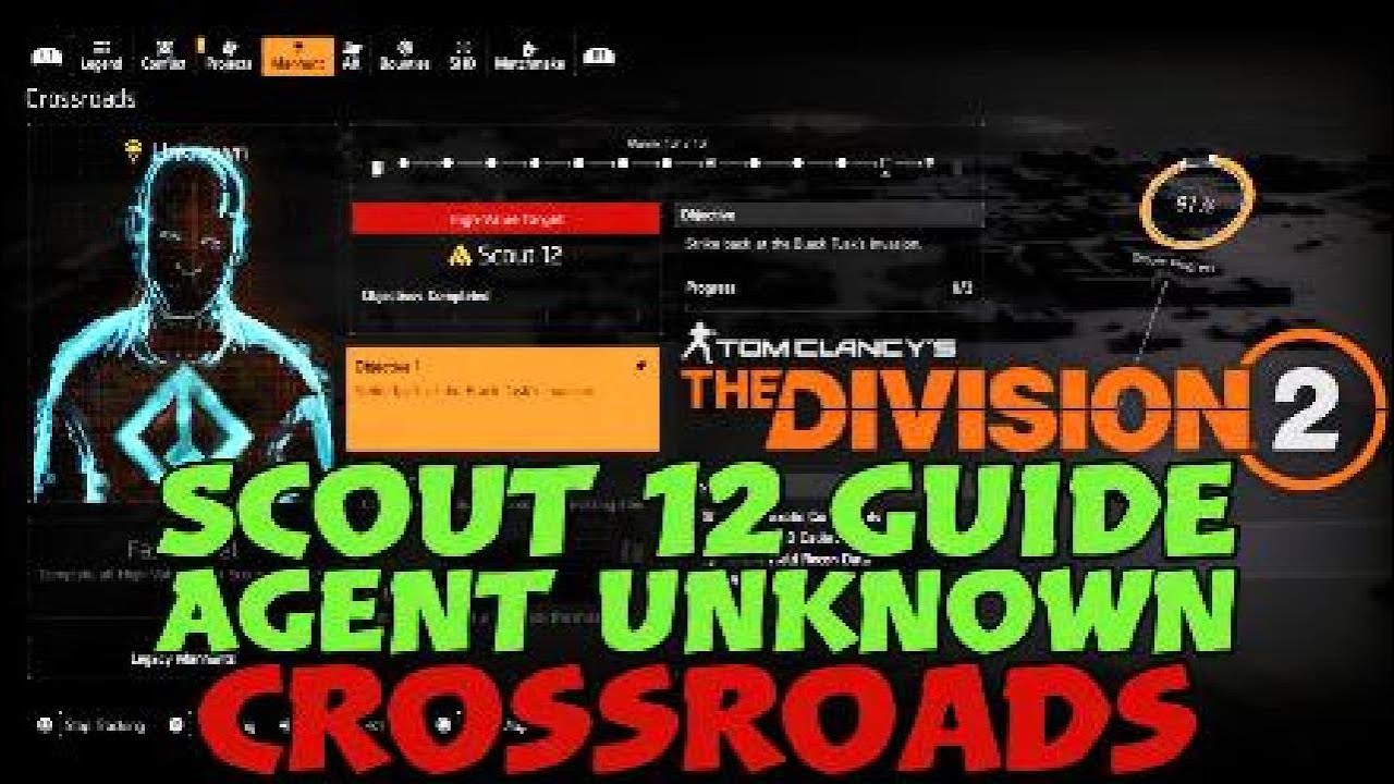 🎮 The Division 2 - AGENT UNKNOWN Scout 12 Guide (Inc End Mission ...