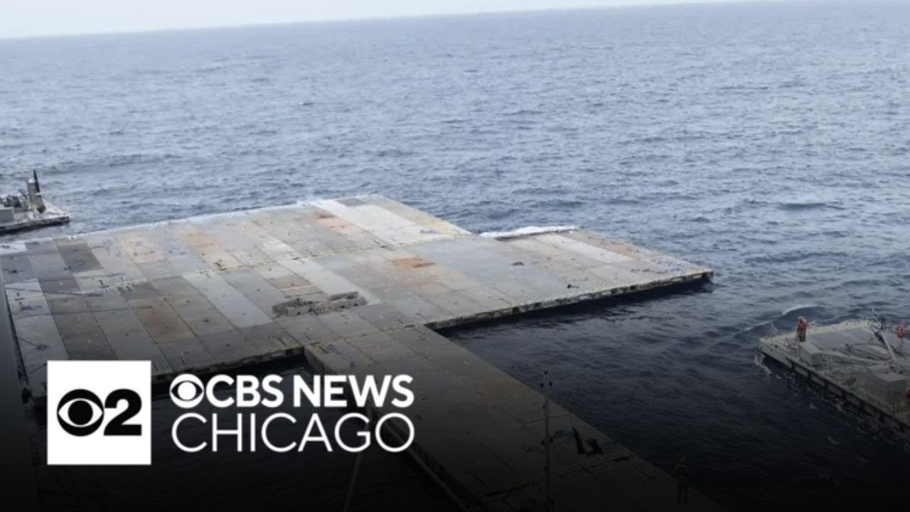 U.S. military puts final touches on new floating pier to bring aid into ...