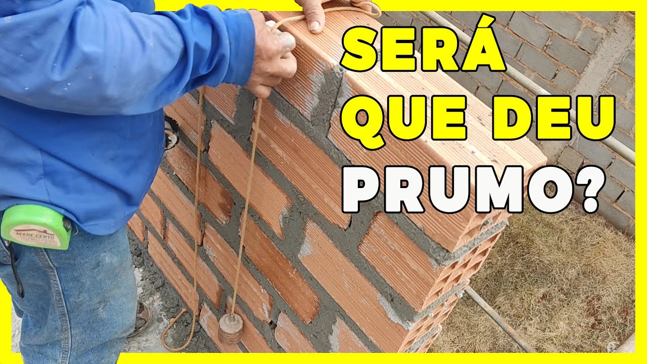 COMO FAZER UM MURO NO PRUMO COM TIJOLO BAIANO - YouTube