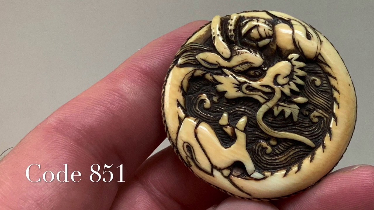 Dragon Manju Netsuke. - YouTube