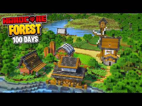 I Survived 100 Days in the Forest in Minecraft Hardcore