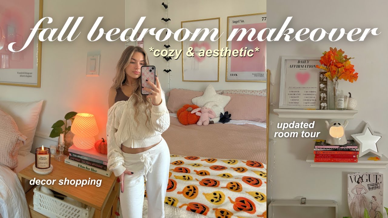 DECORATING MY ROOM FOR FALL 🧡 cozy & aesthetic room transformation ...