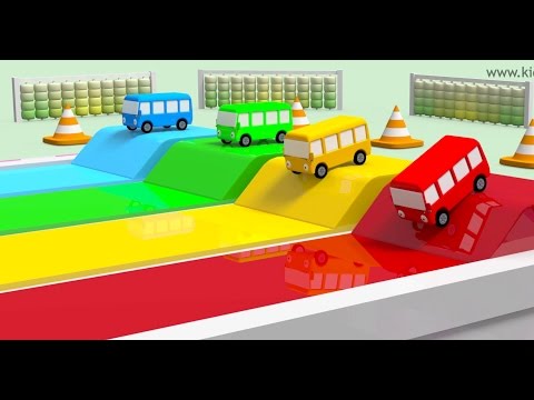 Wheels on the bus race with numbers | Best children learning videos | Kiddiestv