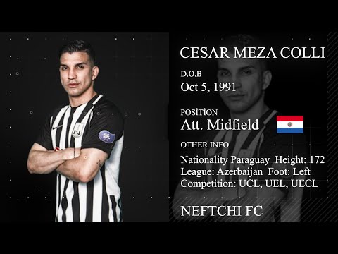 Cesar Meza Colli ● Att. Midfielder ● Neftchi FC ● UCL/UEL/UECL 2021