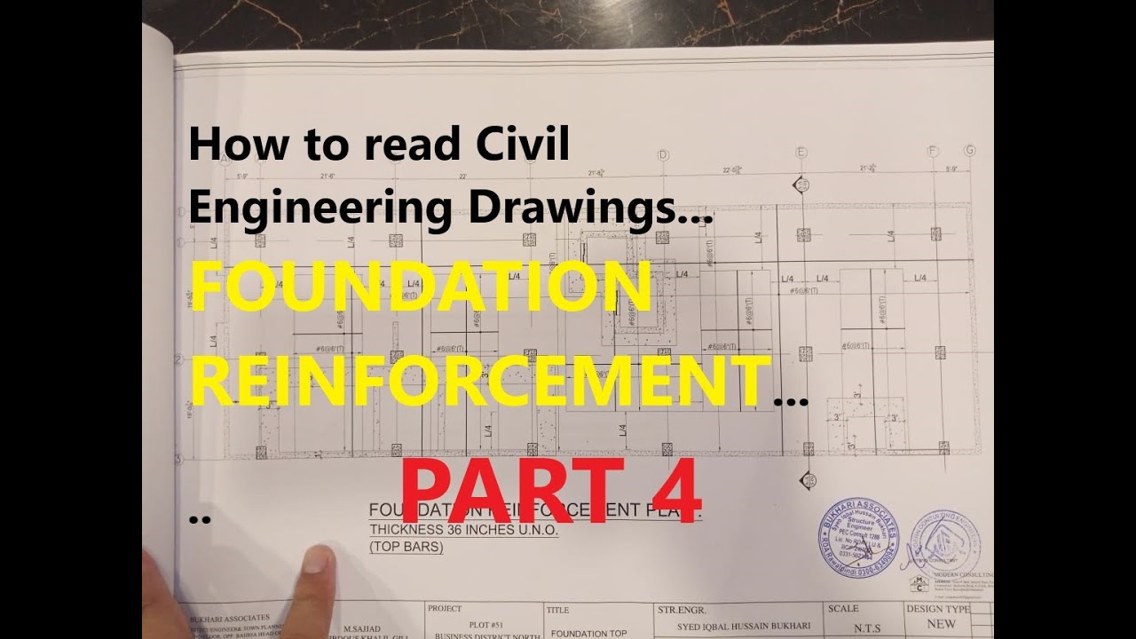 How to read Civil Engineering drawings....Foundation Reinforcement ...