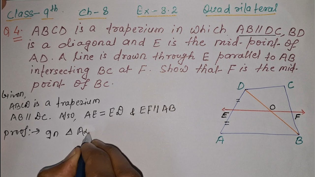Q4 Ex 8.2 quadrilateral class 9th maths chapter 8 cbse ncert solutions ...