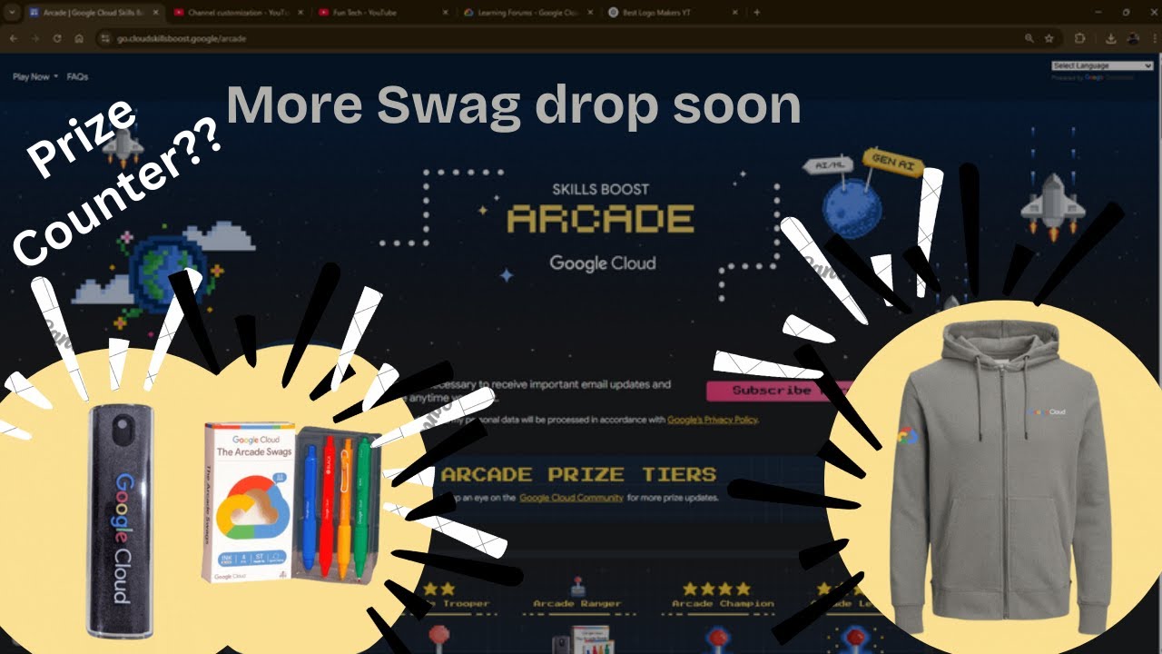 Google Cloud Arcade Swag Drop 2025 | Arcade LegendsTier | Fun Tech ...
