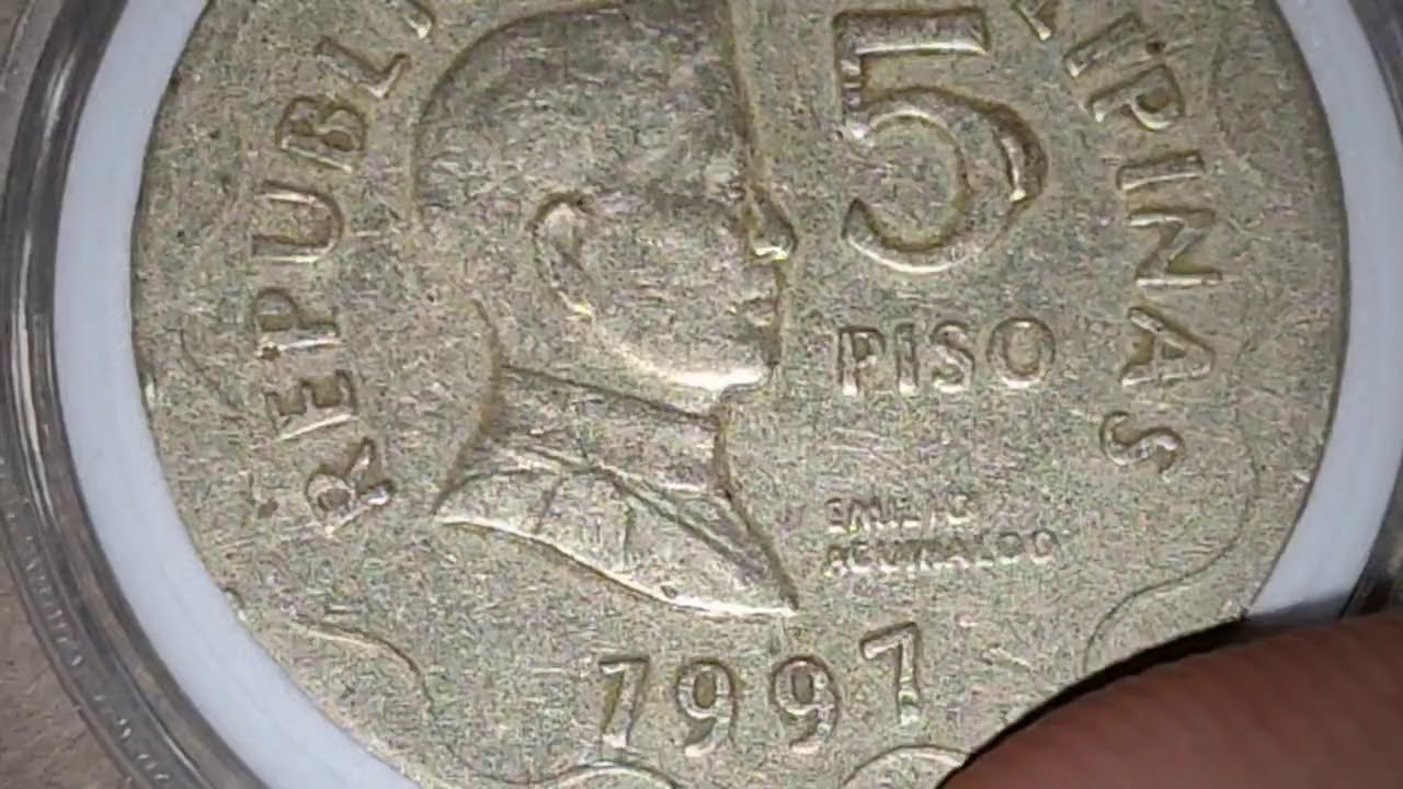 Philippine coin Error : 1997 5 Peso #cuderror #coinerror #diechiperror ...