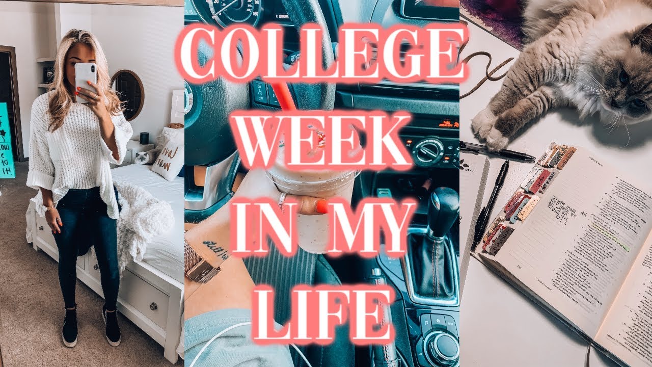 COLLEGE WEEK IN MY LIFE | Going to class, studying & Bible study - YouTube